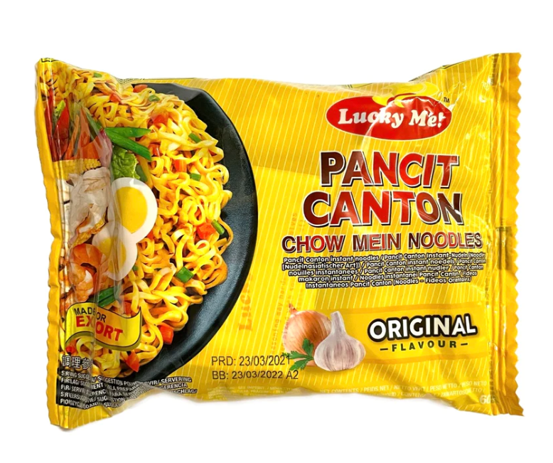 Lucky Me! Noodles pancit canton (original flavor) – 60 grams – Mama Merienda